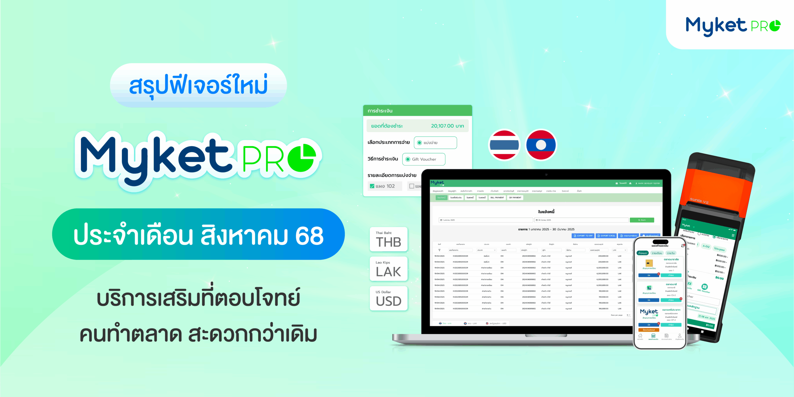 Myket Pro New Update Version 2.0 - โปรแกรมบริหารจัดการตลาดแผงค้า ...
